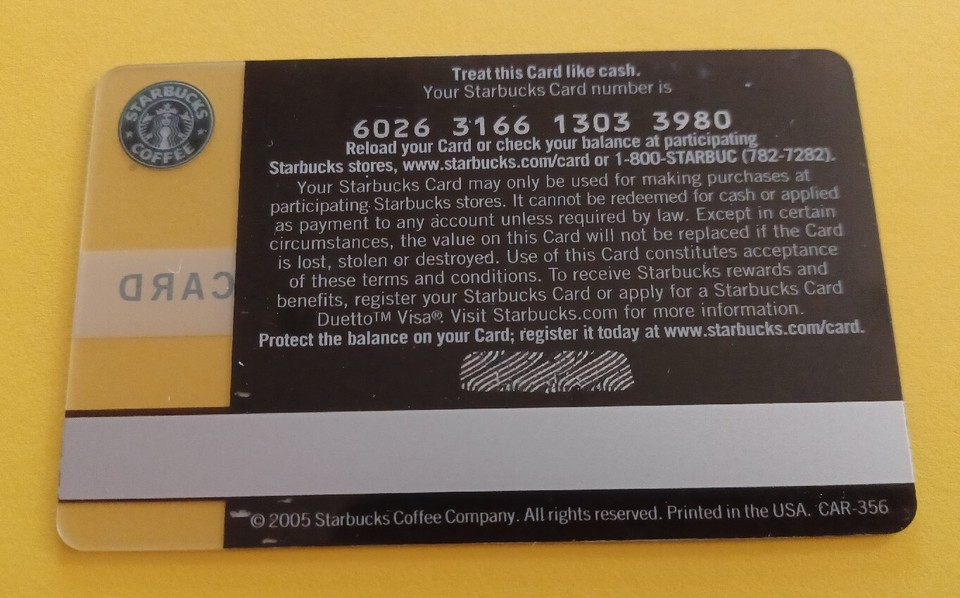 STARBUCKS CARD 2005 " SHAREHOLDER SPECIAL EDITION "OLD LOGO~GREAT PRICE ...
