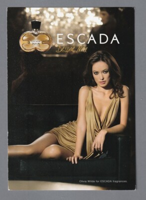 Carte publicitaire format carte postale + patch- Escada recto verso | eBay