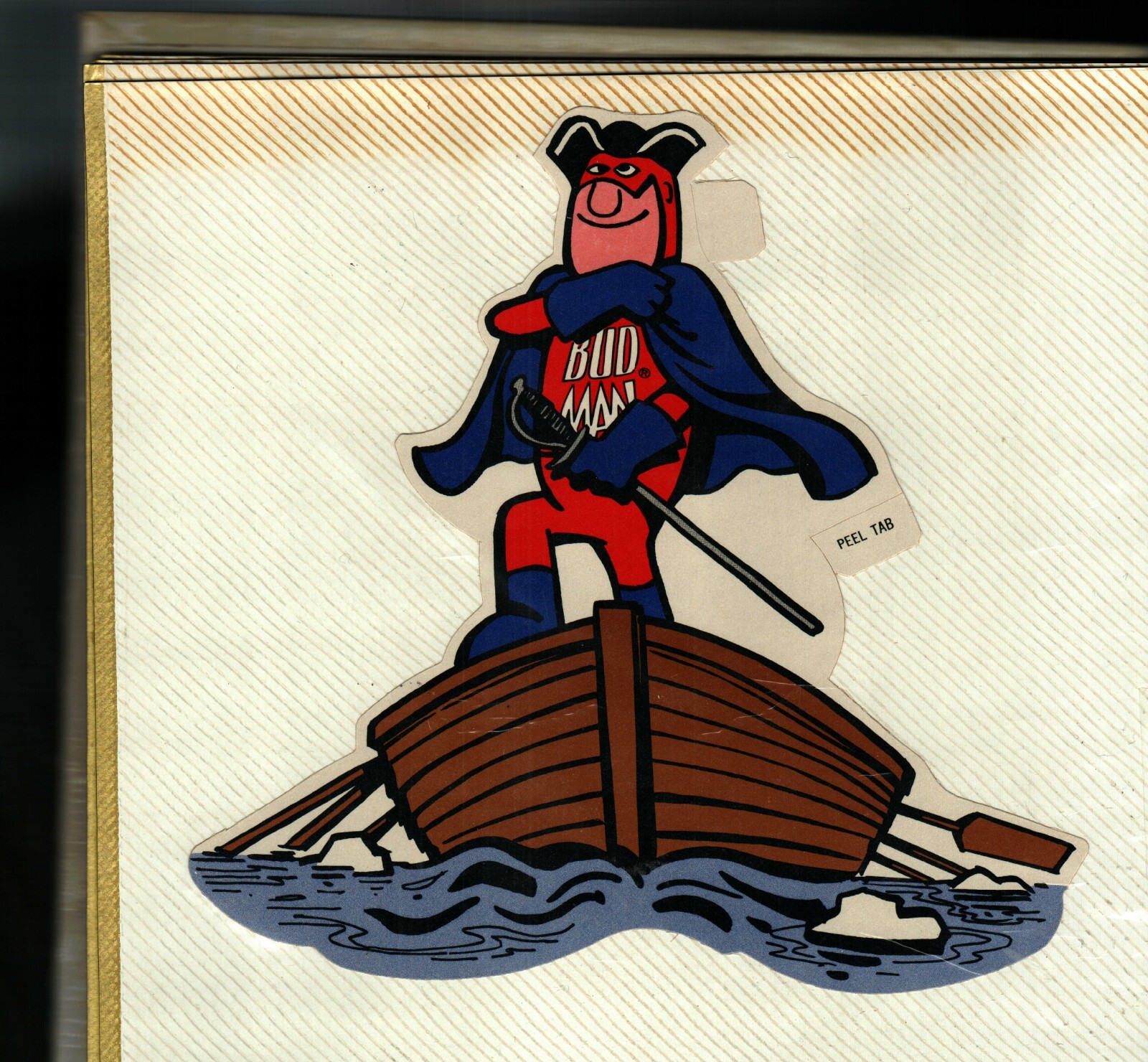 NICE OLD 70'S OR 80'S VERY RARE BUDWEISER BUD MAN COAL MINING STICKERS ...