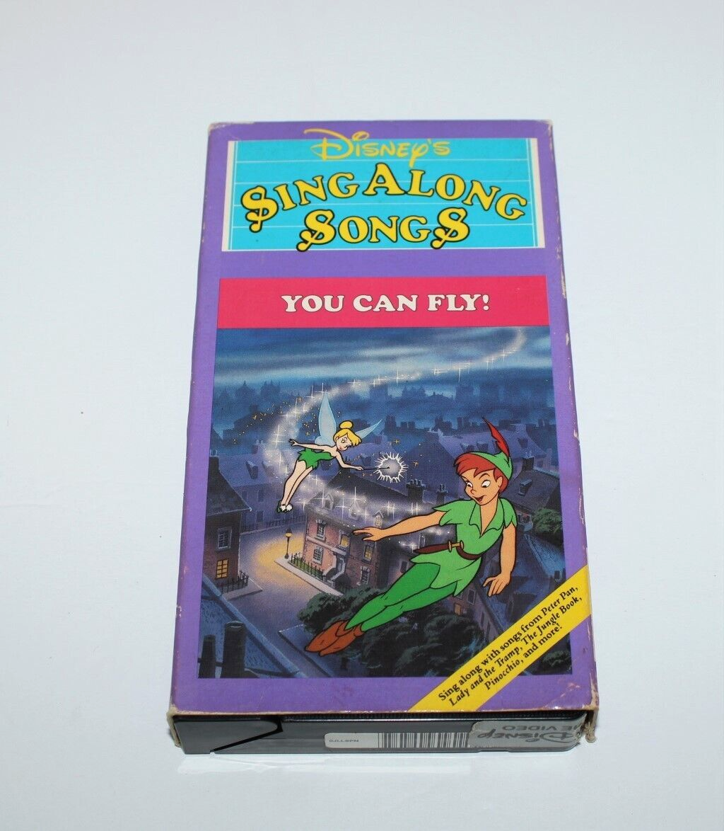 VTG Disney’s Sing Along Songs You Can Fly! VHS Peter Pan Tinker Bell ...