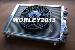 Aluminum radiator + fan for Lancia Delta HF Integrale 8V 16V EVO 2.0 ...