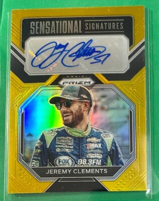 2023 PANINI PRIZM NASCAR RACING GOLD PRIZM AUTOGRAPH JEREMY CLEMENTS ...