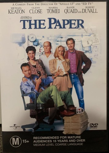 The Paper (DVD, 1994) Michael Keaton, Glenn Close, Marisa Tomei, Robert ...