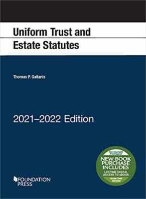 Uniform Trust and Estate Statutes, - Paperback, by Gallanis Thomas ...