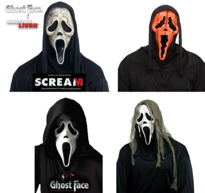 Scream Mask Ghost Face® Scream 4/6 Mask Halloween Fancy Dress Masks ...