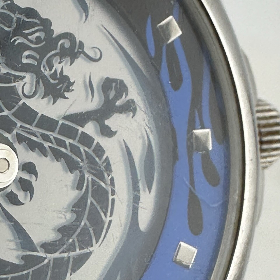 Relic by Fossil Men ZR55175 Dragon Blue Flames Dial Watch 8 1/4" - New ...