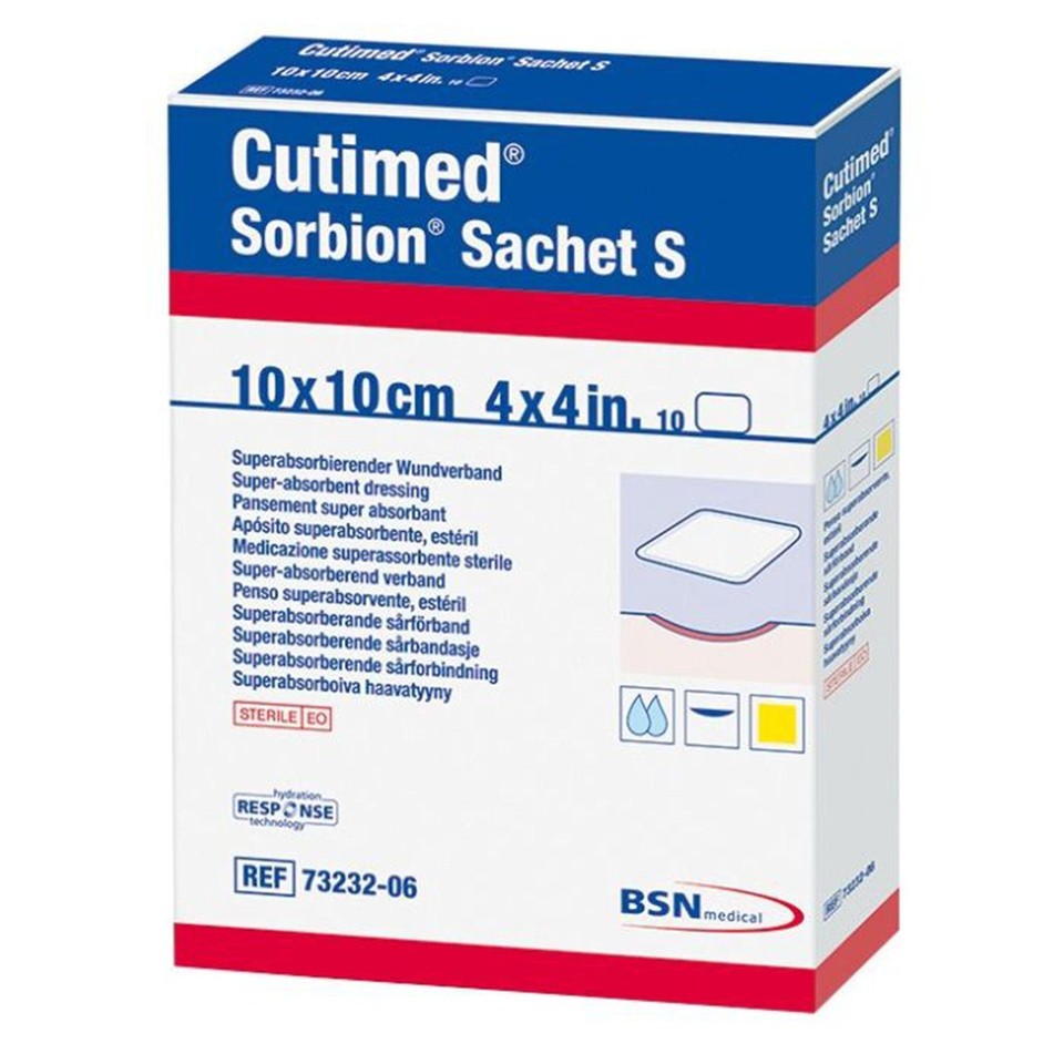 Cutimed Sorbion Sachet S Hydroactive Wound Dressing, 4 x 4 Inch (BX/10 ...