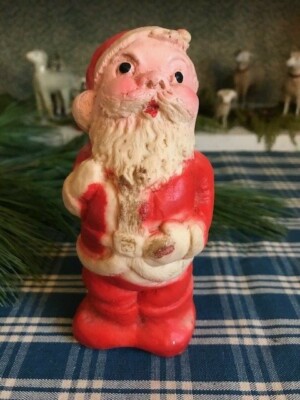 Vintage Christmas Santa 🎅 Claus Rubber Sqeaky Squeak Toy - Works! | eBay