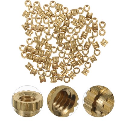 100pcs Embedment Nuts Copper Insert Thread Brass Knurling Insert | eBay