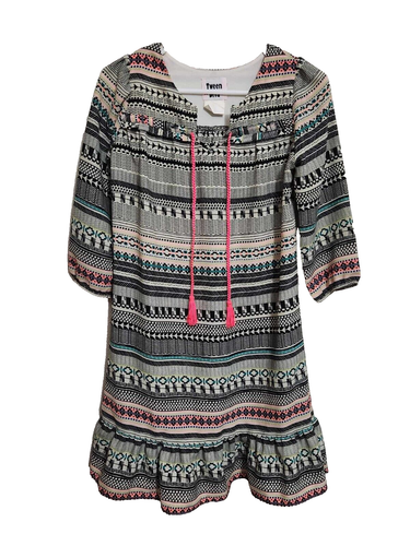Tween Diva Girls Size 16 Funky 3/4 Sleeve Dress | eBay