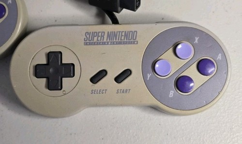 Official Super Nintendo SNES Controller Lot of 2 OEM SNS-005 TESTED ...