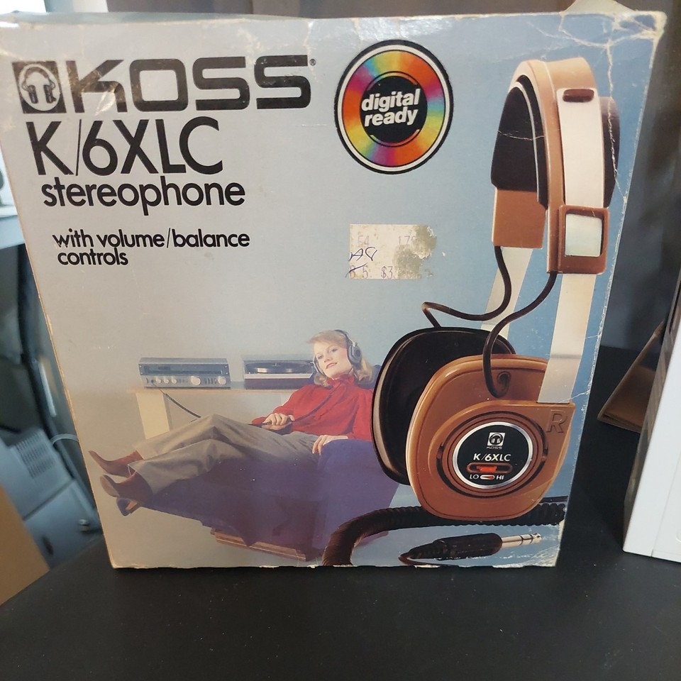 Vintage Koss K/6 XLC Stereophone Headset Headphone w/ Box | eBay
