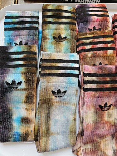 Tie Dye Custom Adidas Crew Socks Yeezy 11 pairs total | eBay