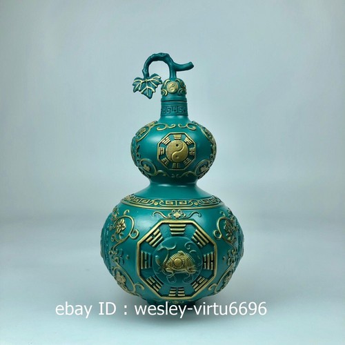 China Pure Copper Handmade Feng Shui Blessing Eight Diagrams Calabash ...