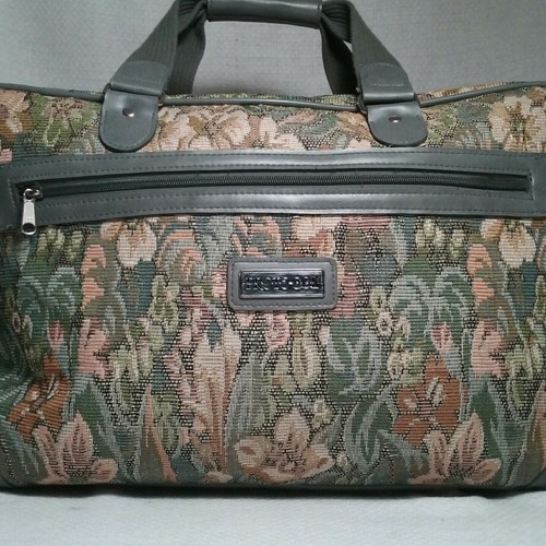 Protocol Floral Tapestry Vintage Overnight XL Large Travel Luggage ...
