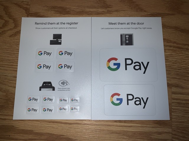 14 Google Pay register stickers window decals GPay G Pay sticker kit | eBay