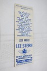 Lee Stern Furniture Manufacturer Chicago Illinois 20 Strike Matchbook ...