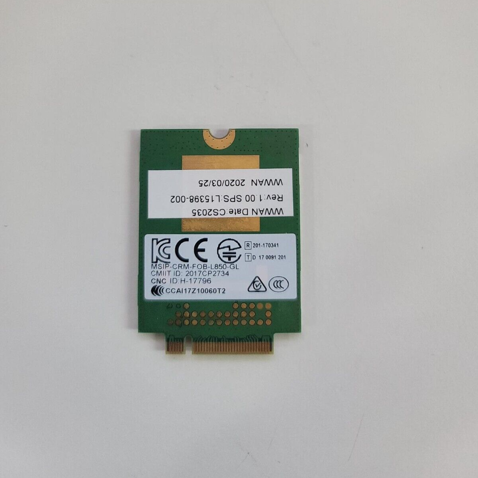 HP Lt4210 WWAN Fibocom L850-GL w/GPS LTE/HSPA+ M.2 XMM 7360 LTE-A PN ...