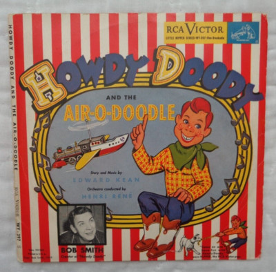 RCA Howdy Doody And The Air-O-Doodle 2 x 45, 1949, YELLOW VINYL,GF w ...