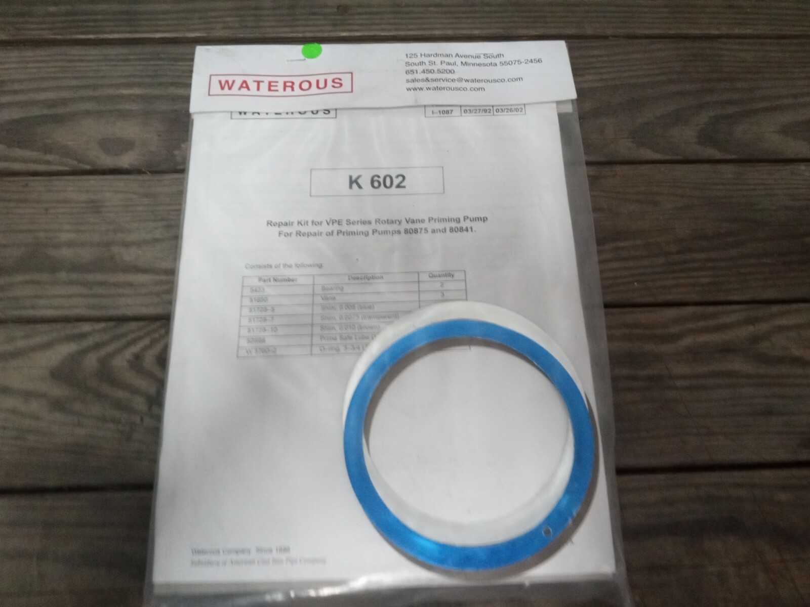 Waterous Rotary Vane Pump