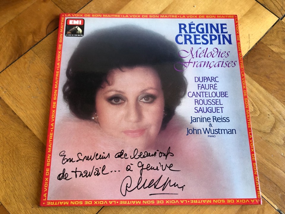 REGINE CRESPIN ORIGINAL AUTOGRAPH SIGNATURE SIGNED! RECITAL EMI RECITAL ...