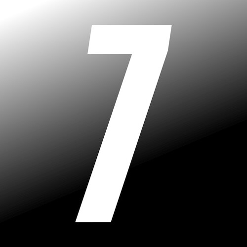 4 inch tall White Race Number 7 racing numbers decals off road dirt ...