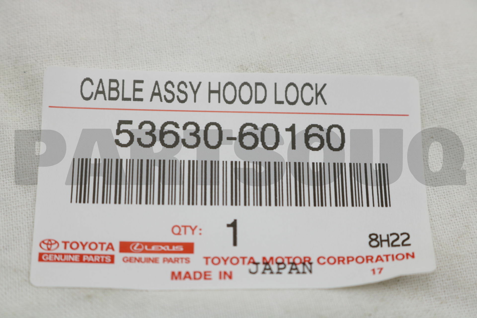 5363060160 Genuine Toyota CABLE ASSY, HOOD LOCK CONTROL 53630-60160 | eBay