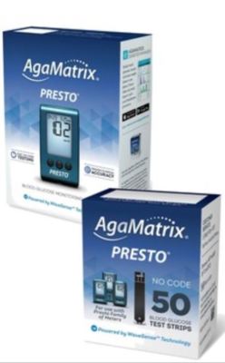 AgaMatrix WaveSense Presto Test Strips 50 With Meter 385543329017| eBay