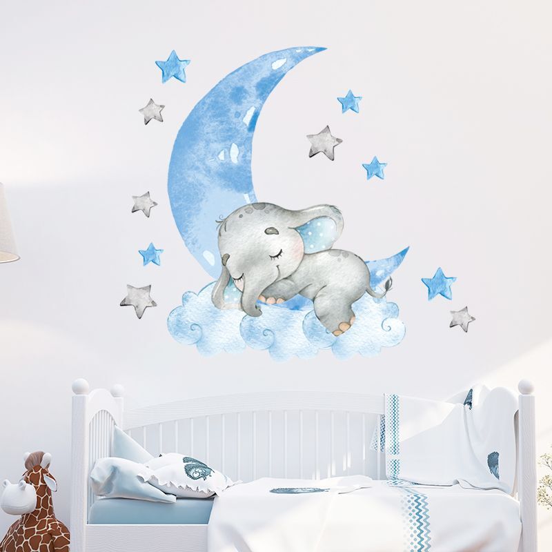 Elephant Wall Decal Baby Girl Elephant Nursery Wall Stickers