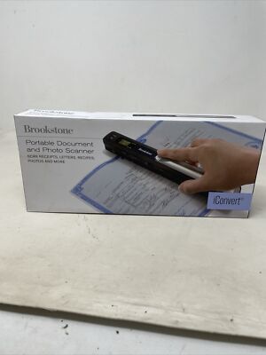 Brookstone iConvert Portable Document Photo Scanner | Scan Directly to ...