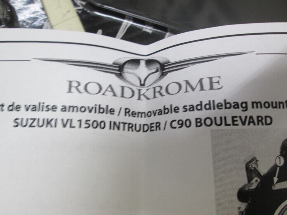 ROADKROME HARD SHELL SADDLEBAG SET - STURGIS SLANT 24x13x10" / VL1500 ...