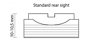 S&W RMR Rear Sight Fiber Optic Silver Body With Red Plunger Front Sight ...