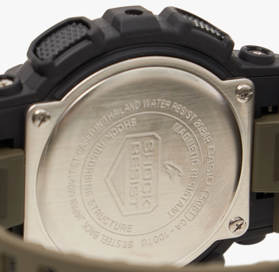 Casio G-Shock Ana/Digi Black/Olive Green Men’s Watch GA100TU-1A3 / GA ...