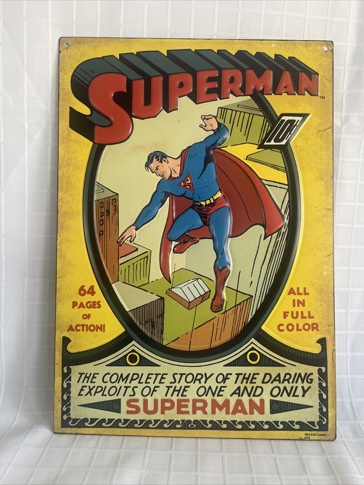 Superman #1 Cover Tin Metal Sign Decor DC Comics Super Hero 9" by 13 ...