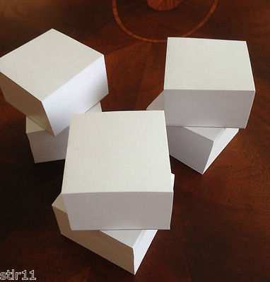 *SPECIAL* Lot of 6 - Blank Note Paper Cubes - Glued On 1 Side - 3" x 3 ...