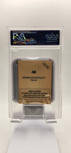 1981 Topps Stickers - Dennis Eckersley #48 Blank Front PSA 9 | eBay