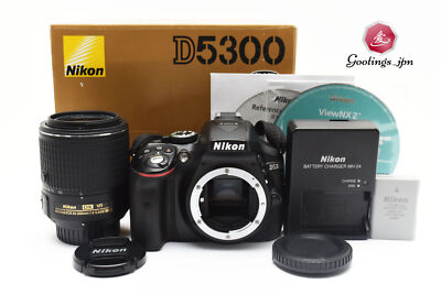 SC: 13774 [MINT w/ Box] Nikon D5300 Black w/ AF-S 55-200mm From JAPAN ...