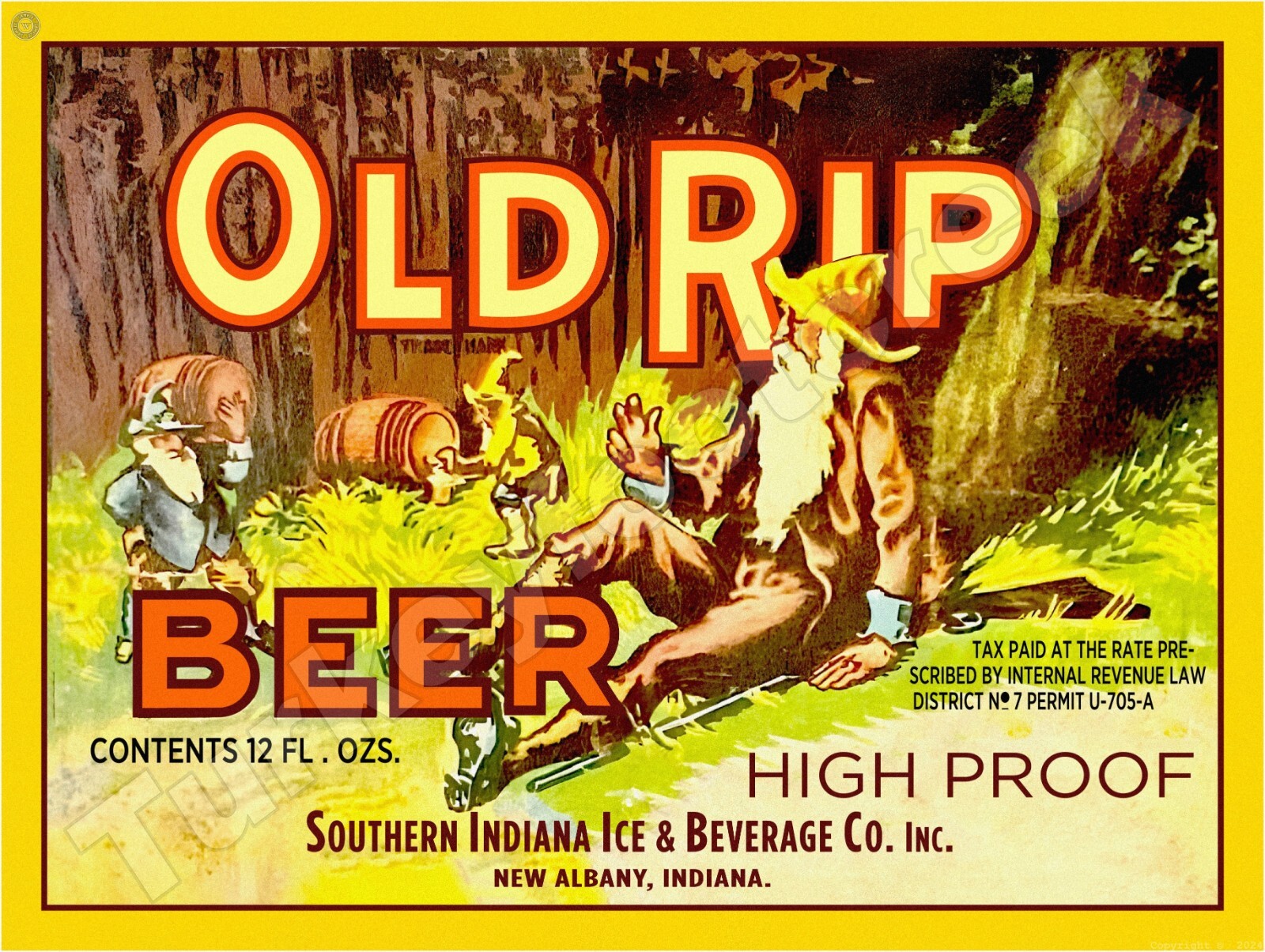 Old Rip Beer Metal Sign 3 Sizes to Choose From | eBay