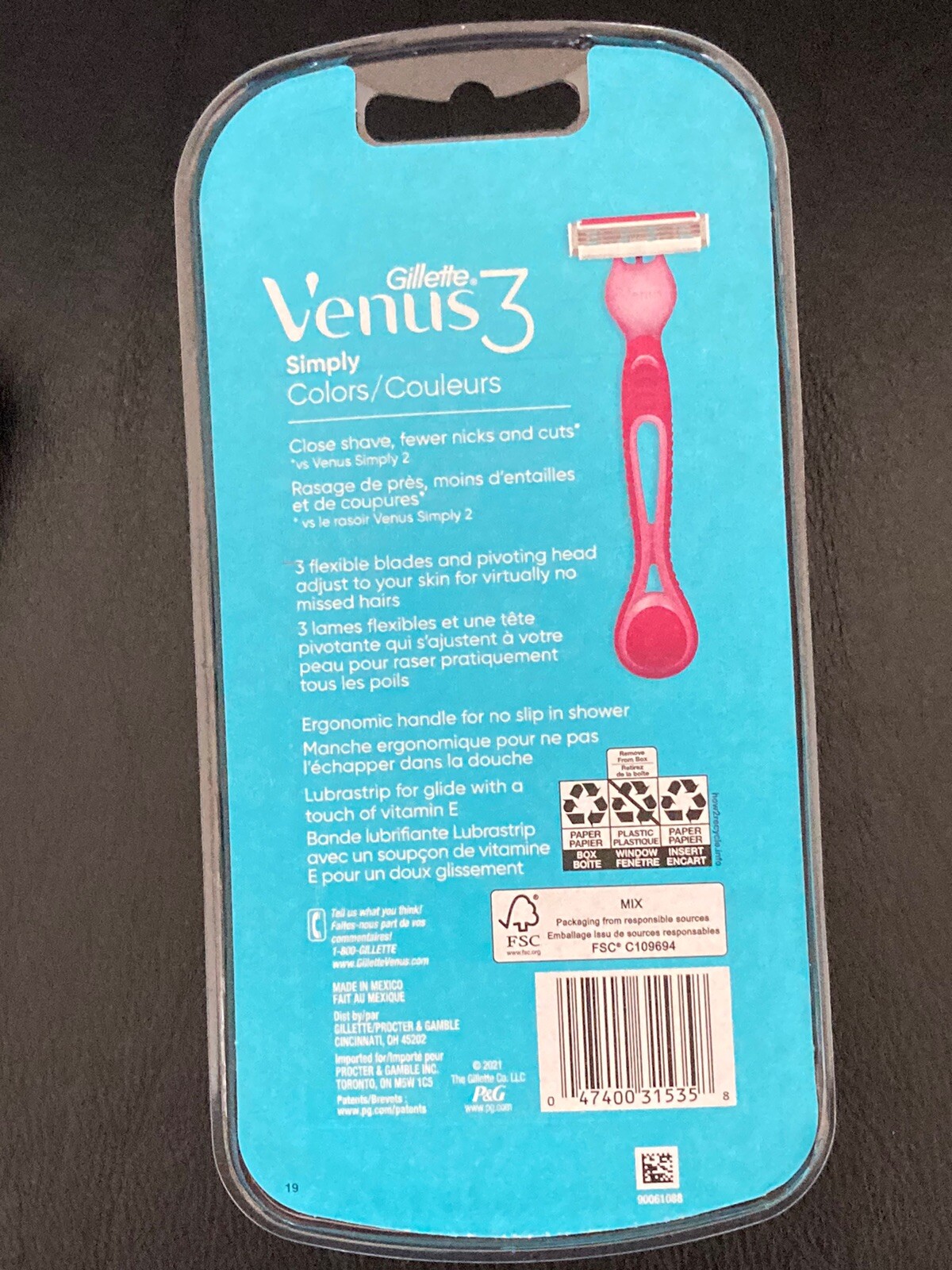 Gillette Simply Venus 3 Blade Disposable Razors for sale online | eBay