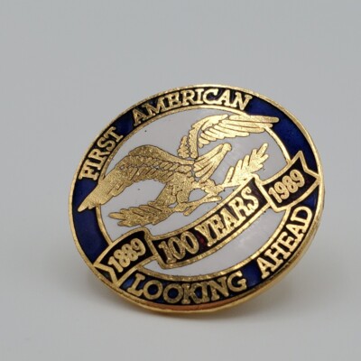 Vintage First American Title 100 Year Anniversary Pin 1889-1989 | eBay