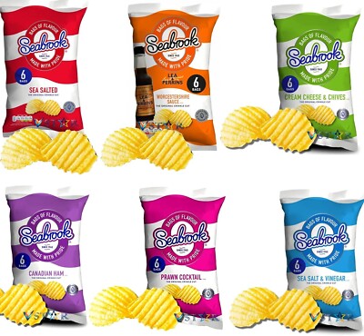 Seabrook Chips Crisps Random Mixed Flavours Mini Chips Bags Collections ...