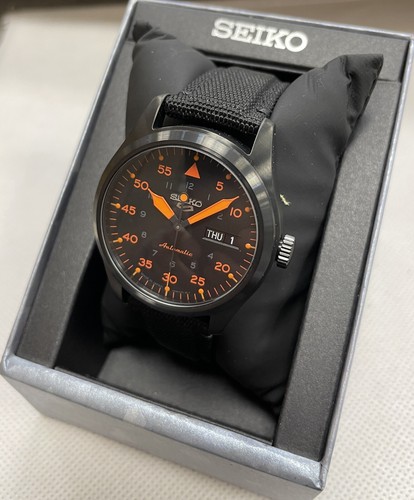 SEIKO 5 Automatic Nylon Band 40mm Black Dial Men’s Watch SRPH33 24 ...