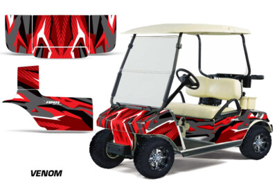 Graphics Kit Decal Sticker For Club Car Golf Cart 1983-2014 VENOM RED ...