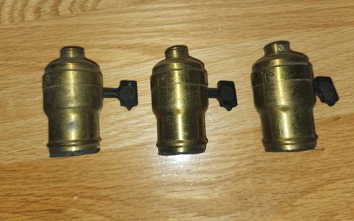 Lamp Parts: 3 Early GE Turn Key Sockets for your Leaded Slag Stained ...