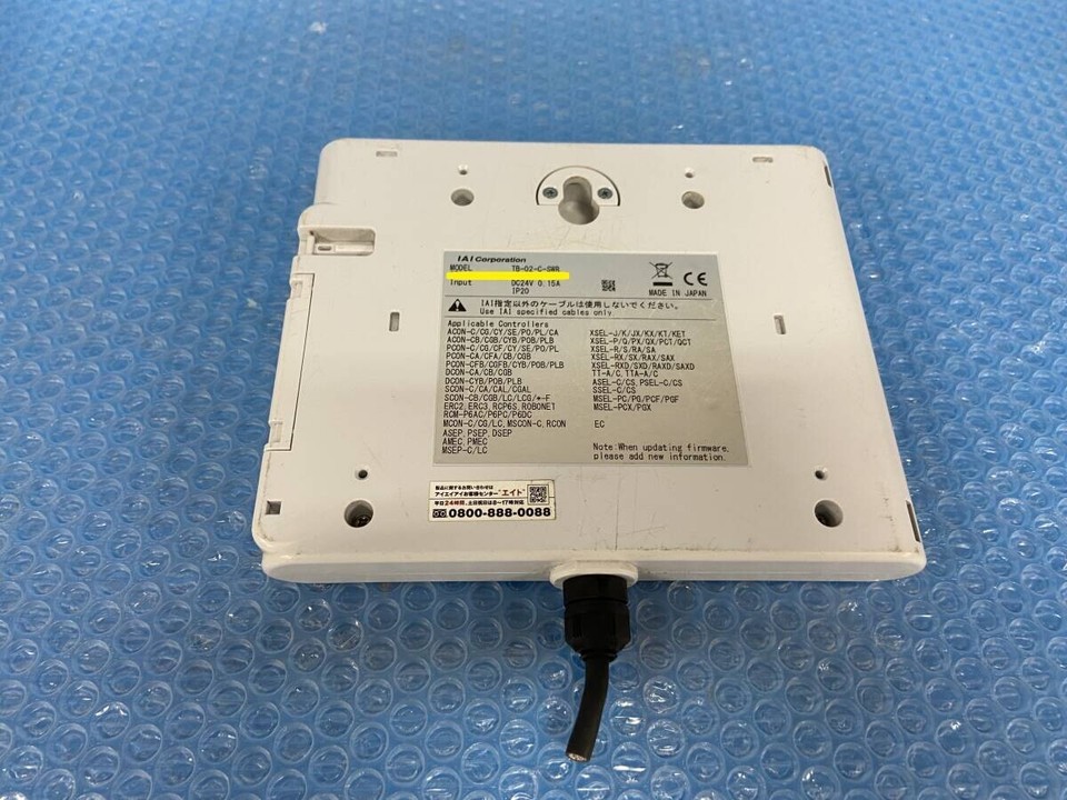 IAI TB-02-C-SWR Full Color Touch Panel Teaching Pendant Tested Used ...