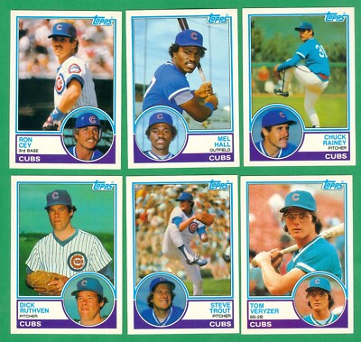 1983 TOPPS TRADED CHICAGO CUBS TEAM SET NM/MT TROUT RON CEY MELL HALL ...