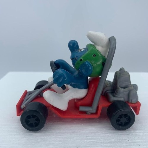 Smurfs 40218 Super Smurf Go-Cart Racer Race Figure Vtg Schleich Peyo ...