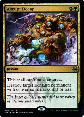 Magic The Gathering MTG Abrupt Decay Golgari Guild Kit Trading Card NM ...