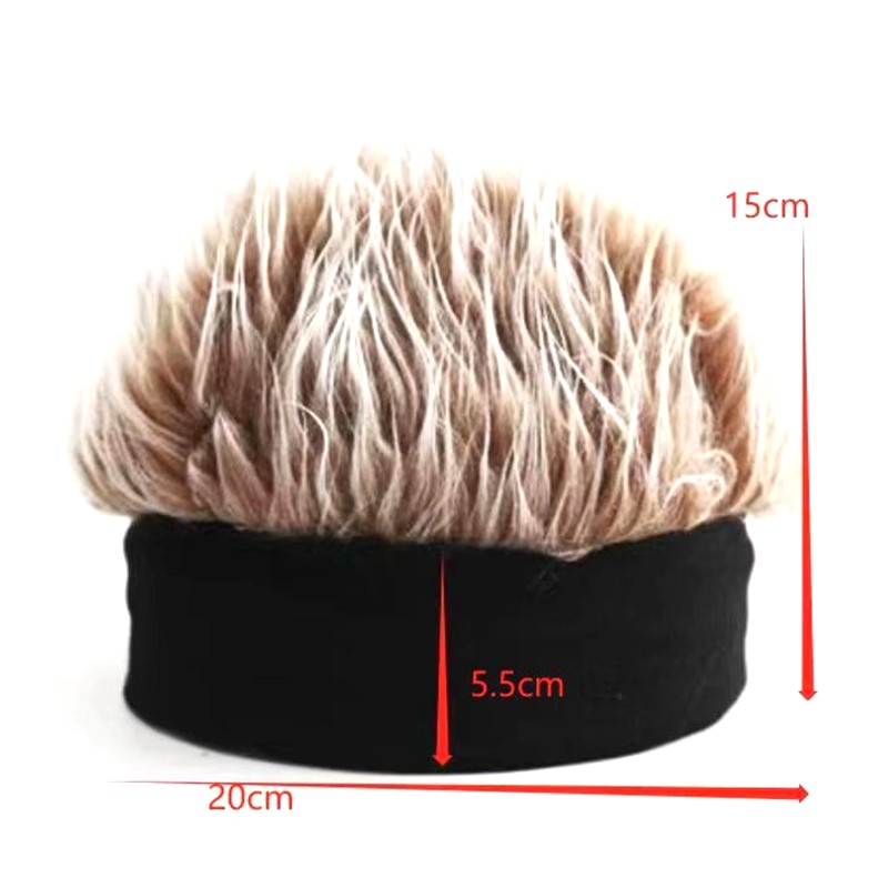 Creative Wig Hat Funny Novelty Street Hip Hop Beanie Hat Spiked Fake ...