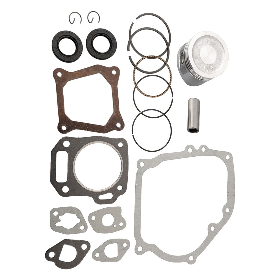 GX160/GX200/168F Piston Rings Gasket Oil Seal Rebuild Set Engine-Motor ...